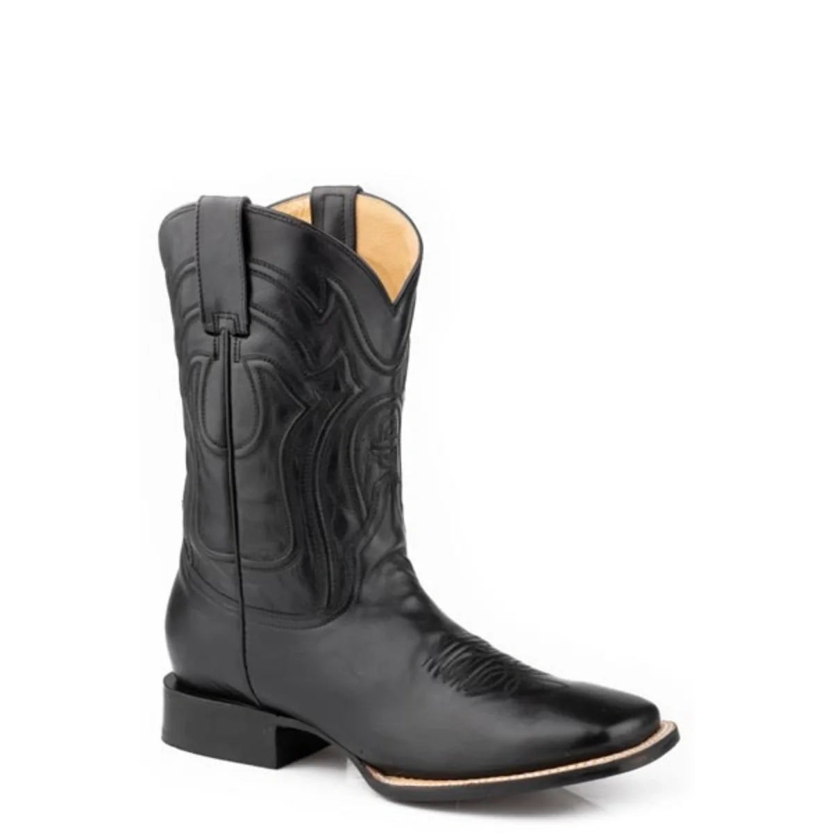 Stetson Garrett Stockman Heel (Black) - Men's Cowboy Boot – Tobies House