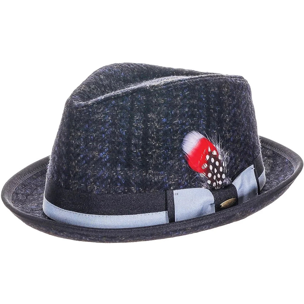 Scala Regent - Tweed Wool Felt Fedora Hat – Tobies House